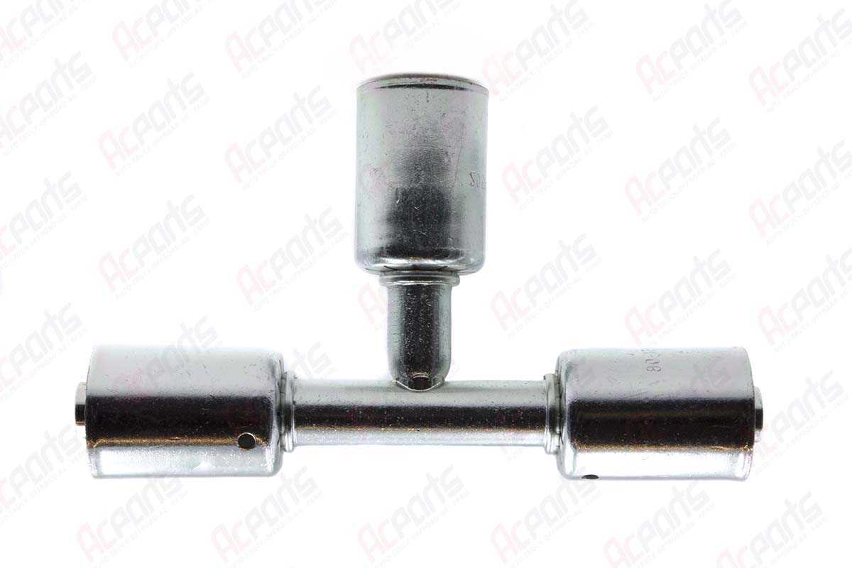 AC Fitting Steel Beadlock T- Splicer 3 Way Beadlock #8 13/32" Hose to ...