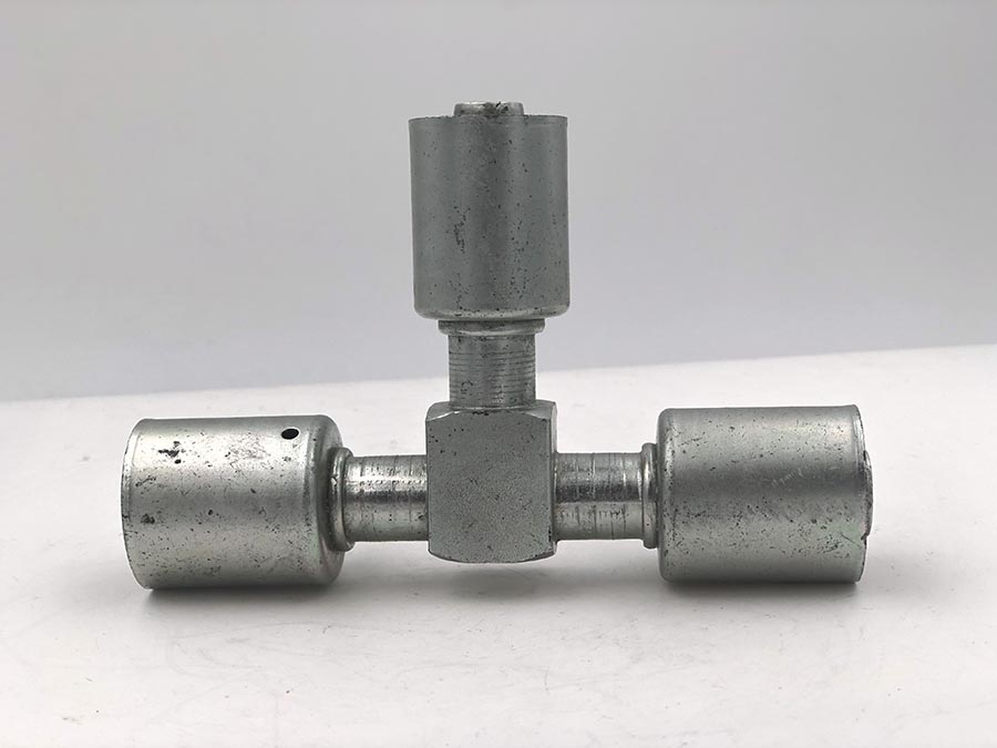 AC Fitting Steel Beadlock T-Splicer 3 Way Beadlock #12 Hose to #12 Hose ...